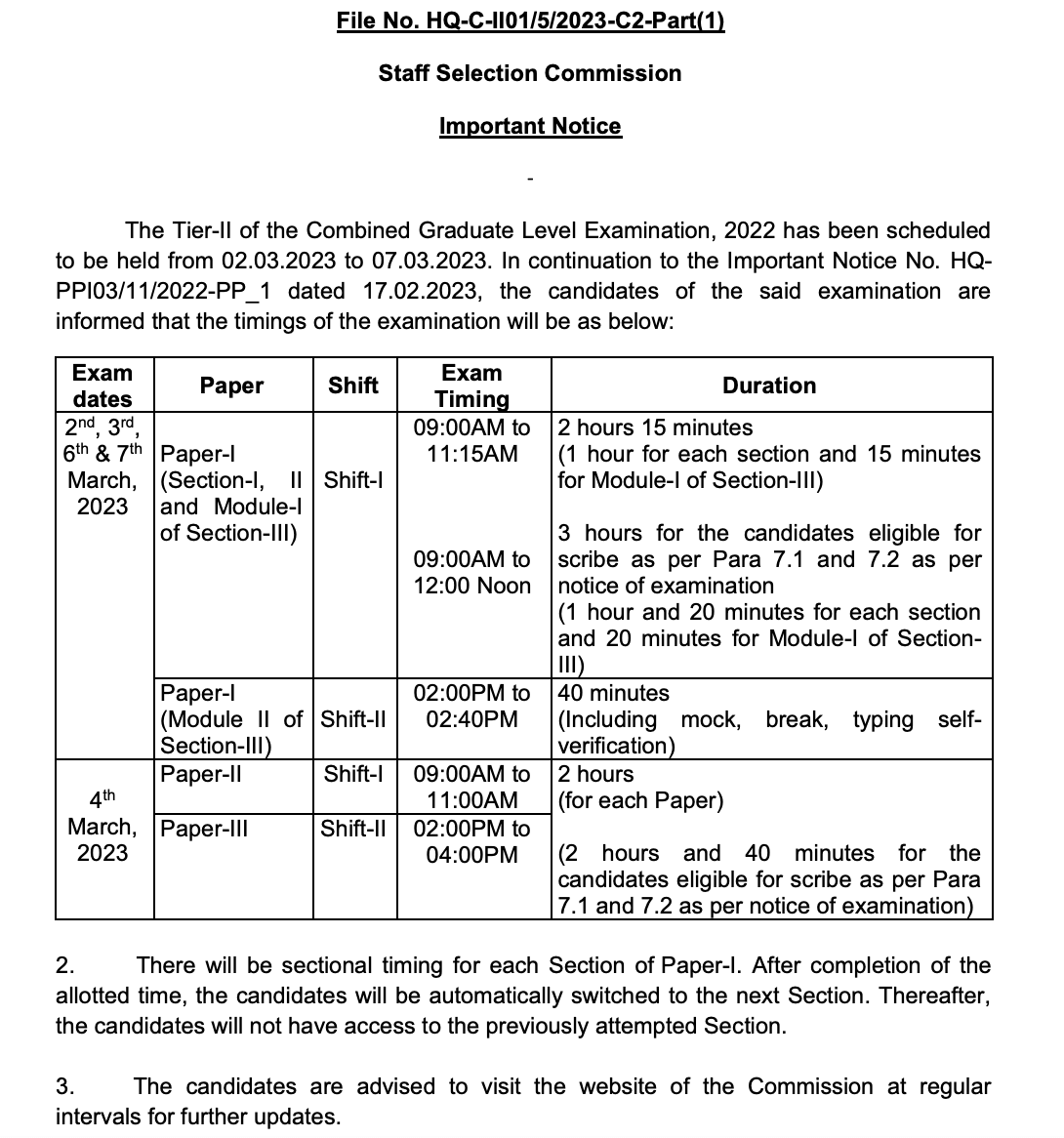 SSC CGL Tier 2 Admit Card 2023 Out, Download Links SSC CGL Tier 2 Admit Card 2023 Out, Download Links