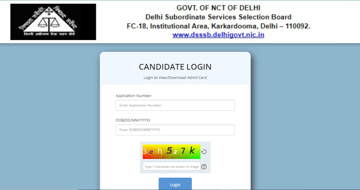 DSSSB PGT Admit Card 2023 Out, Download Link