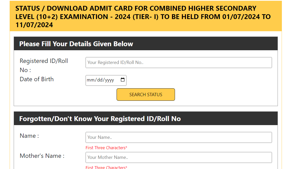SSC CHSL Admit Card 2024 Out, Region wise Download Link