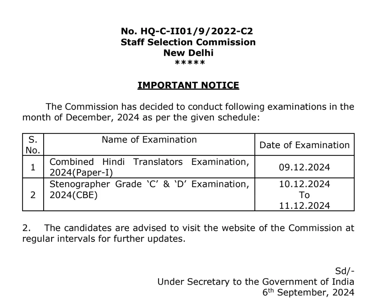 Ssc Stenographer 2024 Exam Date Hall Ticket Out For 2006 Vacancies