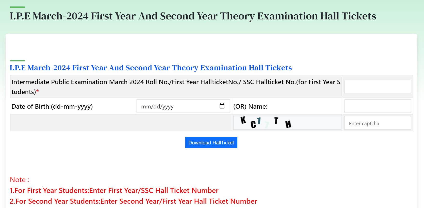 AP Inter Hall Ticket 2024 Out, Download BIEAP 1st, 2nd Year Admit Card