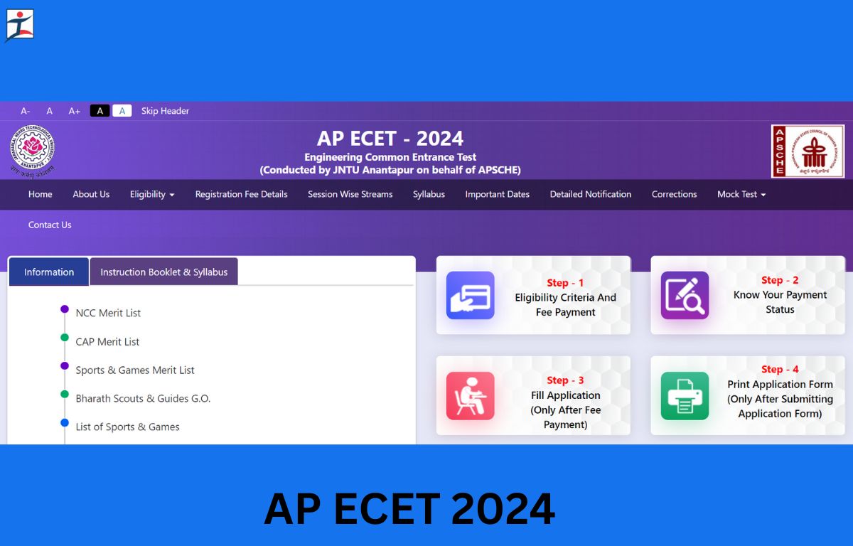 AP ECET 2024 Application Form Out, Registration Started at cets.apsche ...
