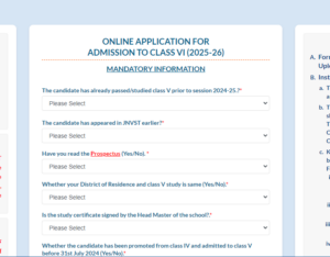 Navodaya Admission Form 2025 Class 6 Out, Check JNV Exam Date